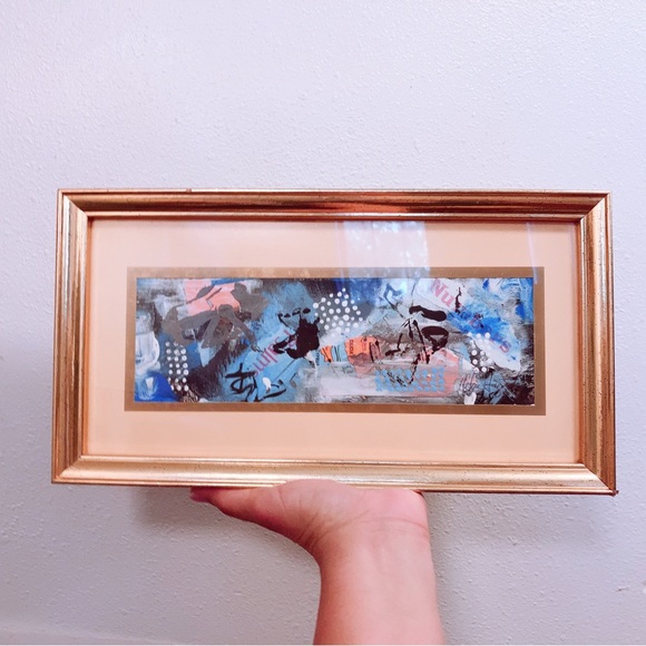 Vintage | Art | Original Abstract Modern Collage Art Painting Signed By ...
